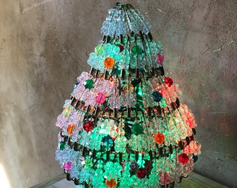 Vintage Safety Pin Light up Christmas Tree - Etsy