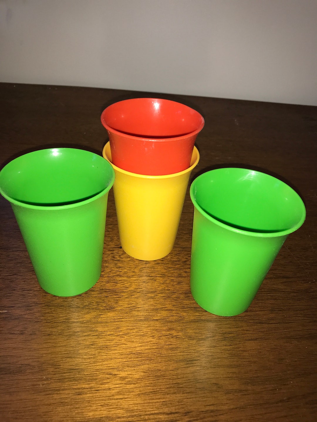 Vintage Tupperware Kids Bell Tumblers Beverages Classic Bright Colors ...