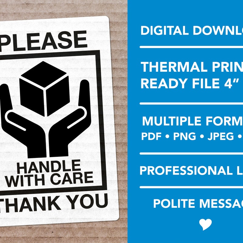Buy Handle With Care Sticker Online In India - Etsy India