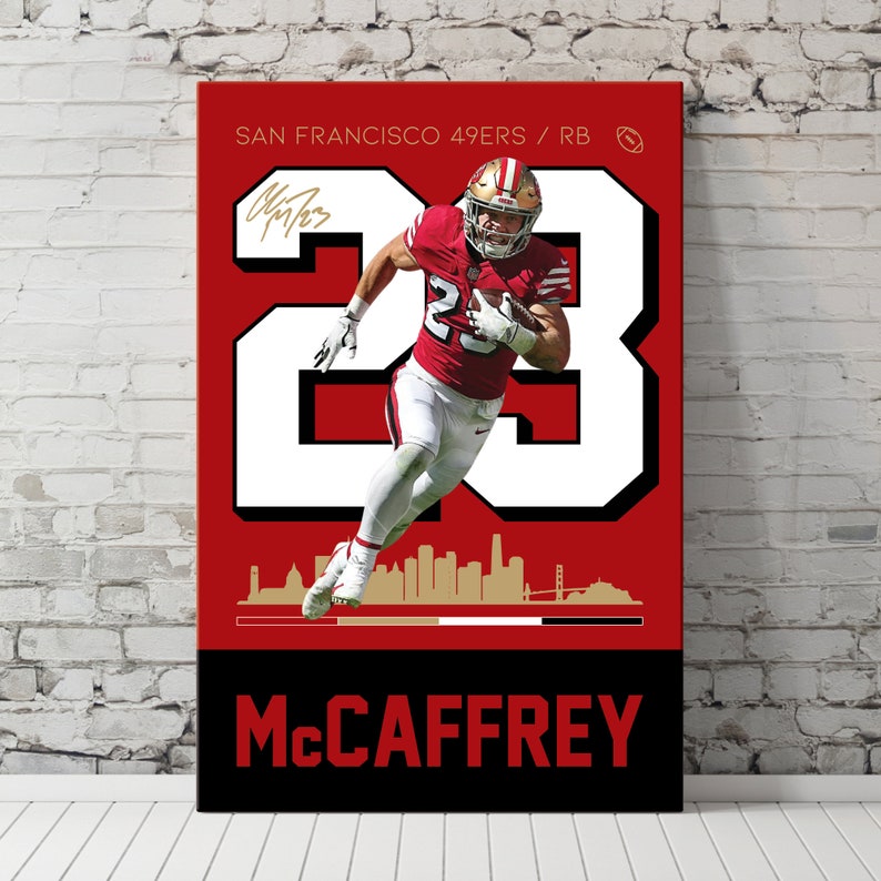 Christian Mccaffrey Poster: San Francisco 49ers NFL Art (24x36 PDF) - Etsy
