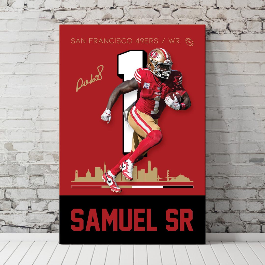 Deebo Samuel 49ers Poster: Minimalist NFL Art (24x36 PDF) - Etsy