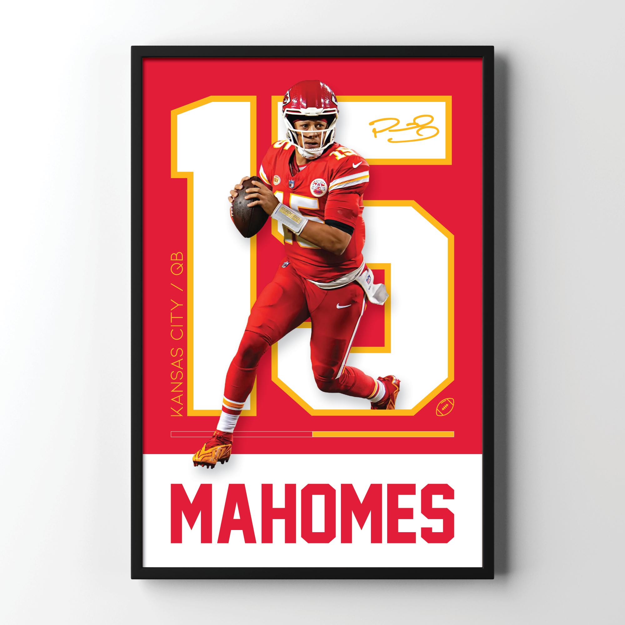 Patrick Mahomes Poster: Kansas City Chiefs Minimalist Art (24x36 PDF ...