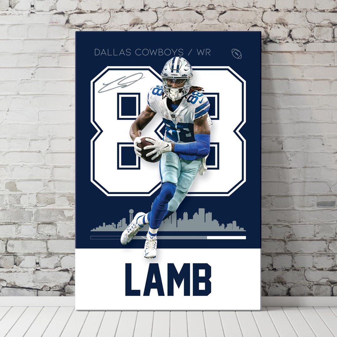 Ceedee Lamb Poster: Dallas Cowboys NFL Wall Art (24x36 PDF) - Etsy
