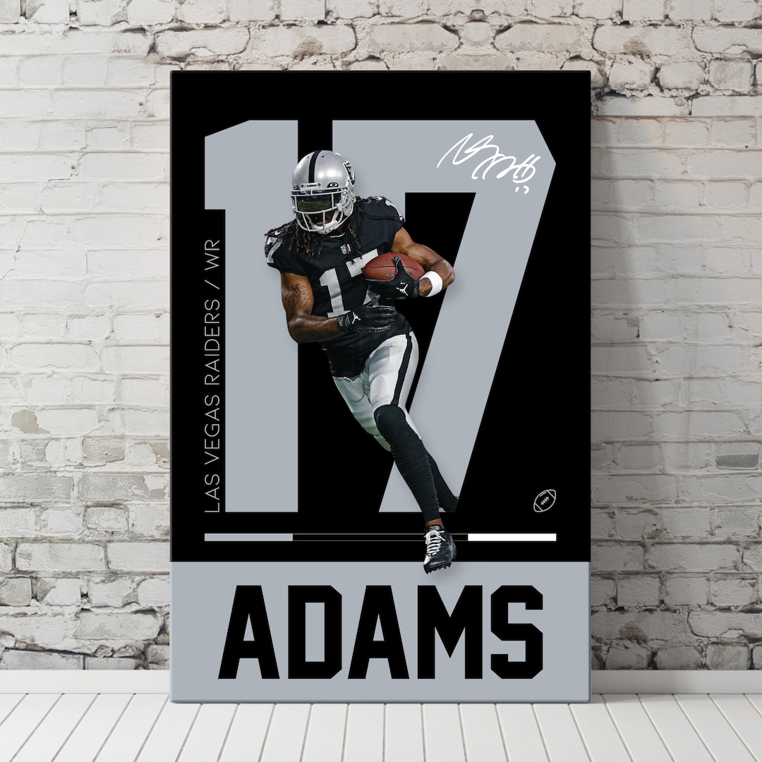Davante Adams Poster | Las Vegas Raiders | NFL Wall Art | Bedroom Game ...