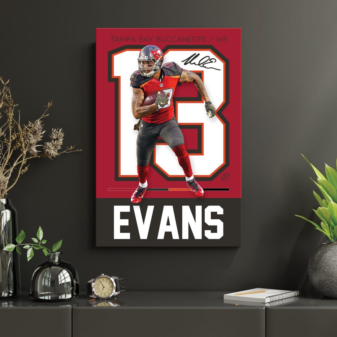 Mike Evans Poster: Tampa Bay Buccaneers NFL Wall Art (digital Download ...