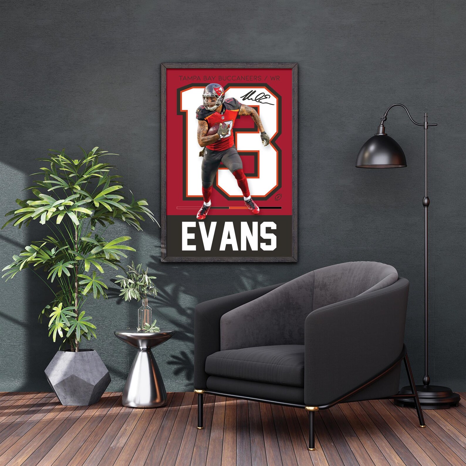 Mike Evans Poster: Tampa Bay Buccaneers NFL Wall Art (digital Download ...