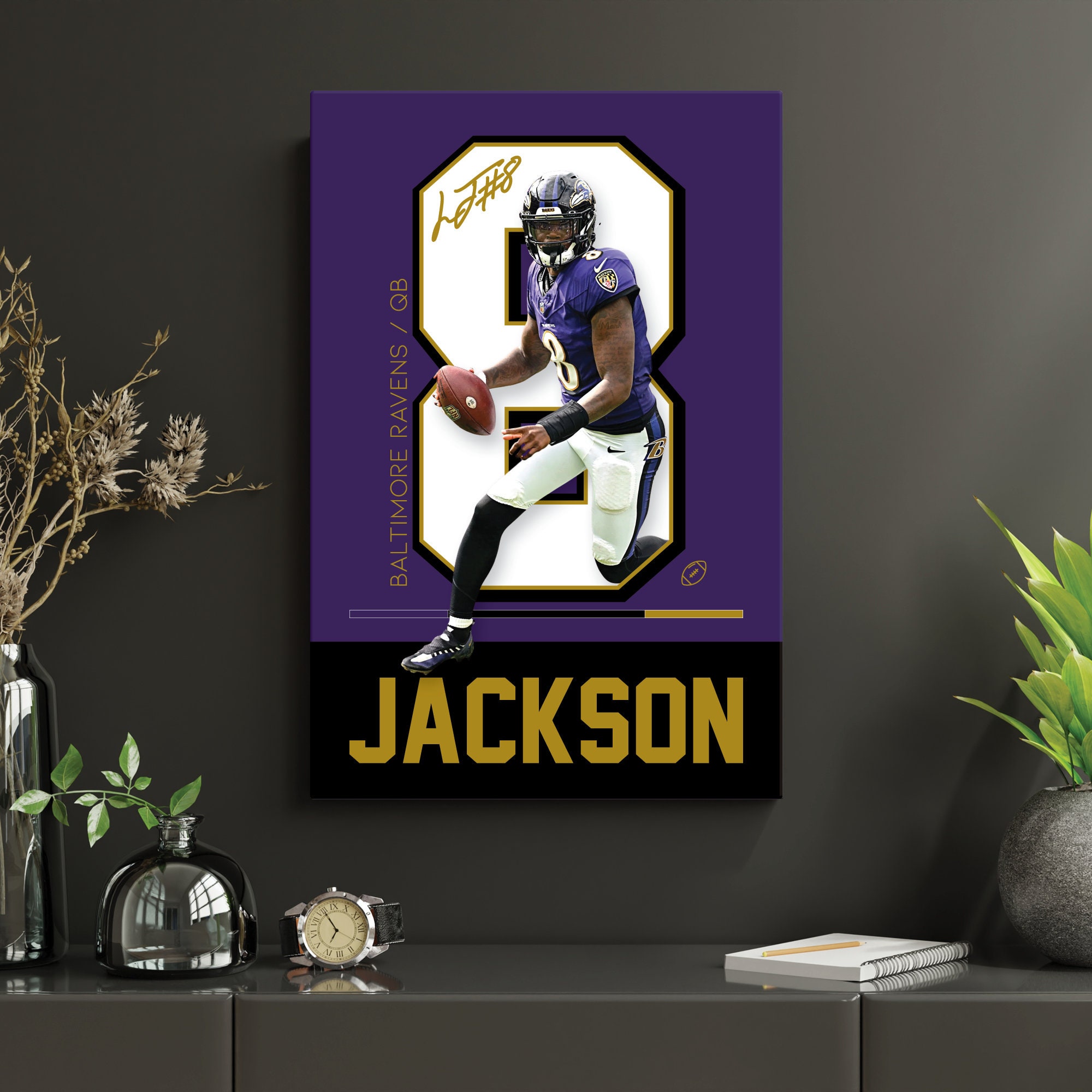 Lamar Jackson Poster: Minimalist Baltimore Ravens NFL Art (digital ...