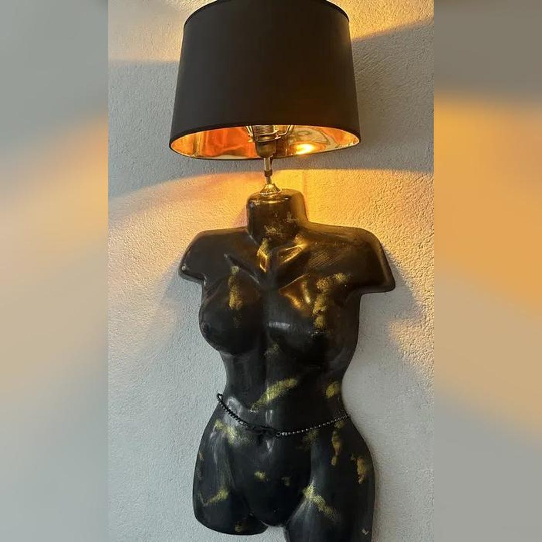 Mannequin Lamp,mannequin Light,female Form Lamp,mannequin Art,woman ...