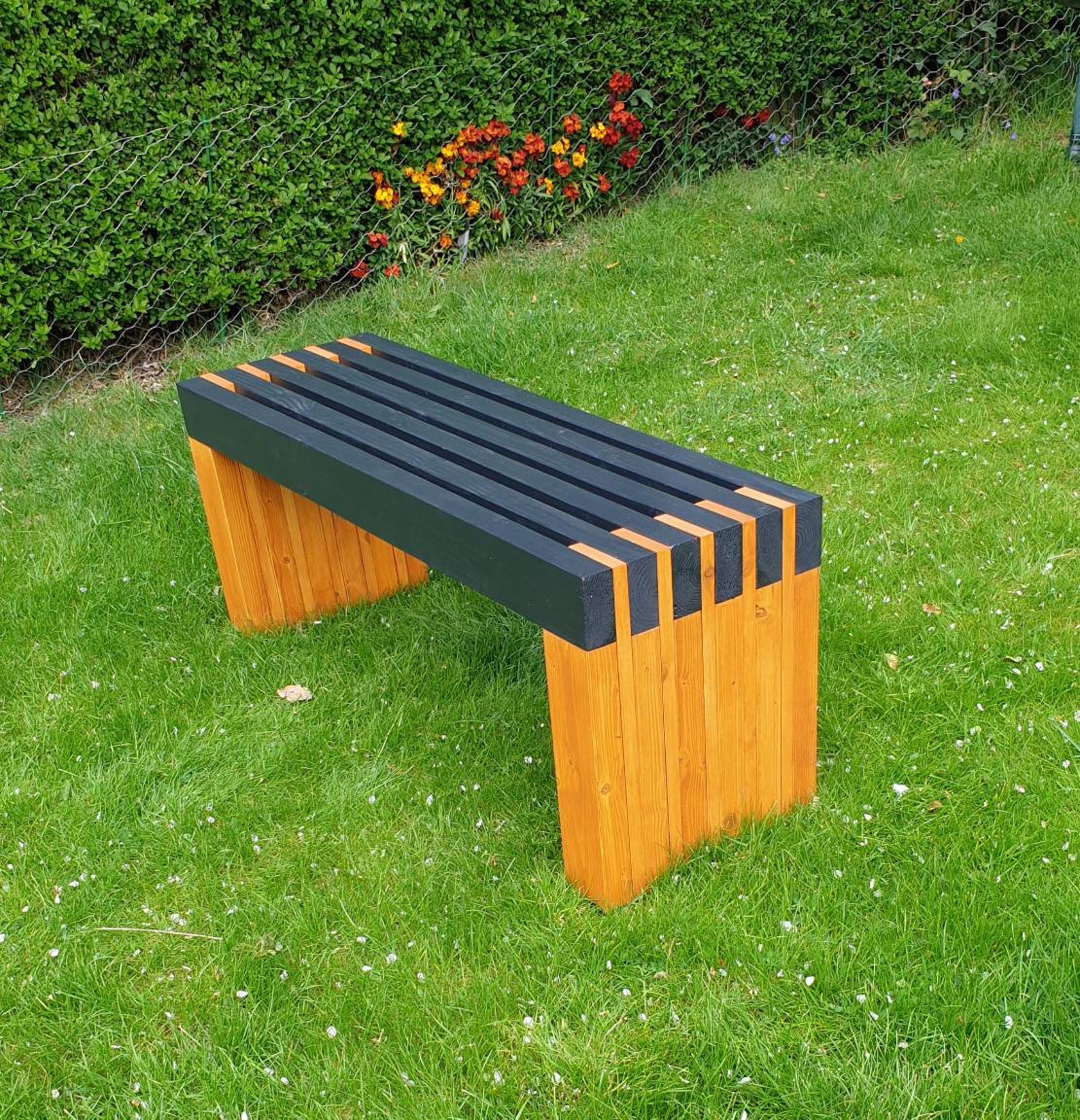Handmade Bench. Wooden Outdoor Garden Bench Seat - Etsy UK