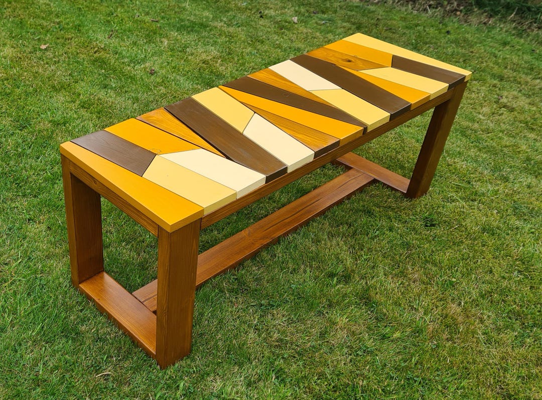 Handmade Bench. Outdoor Garden Bench, Unique and Stylish - Etsy Canada