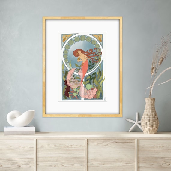 Mucha Mermaid - Etsy