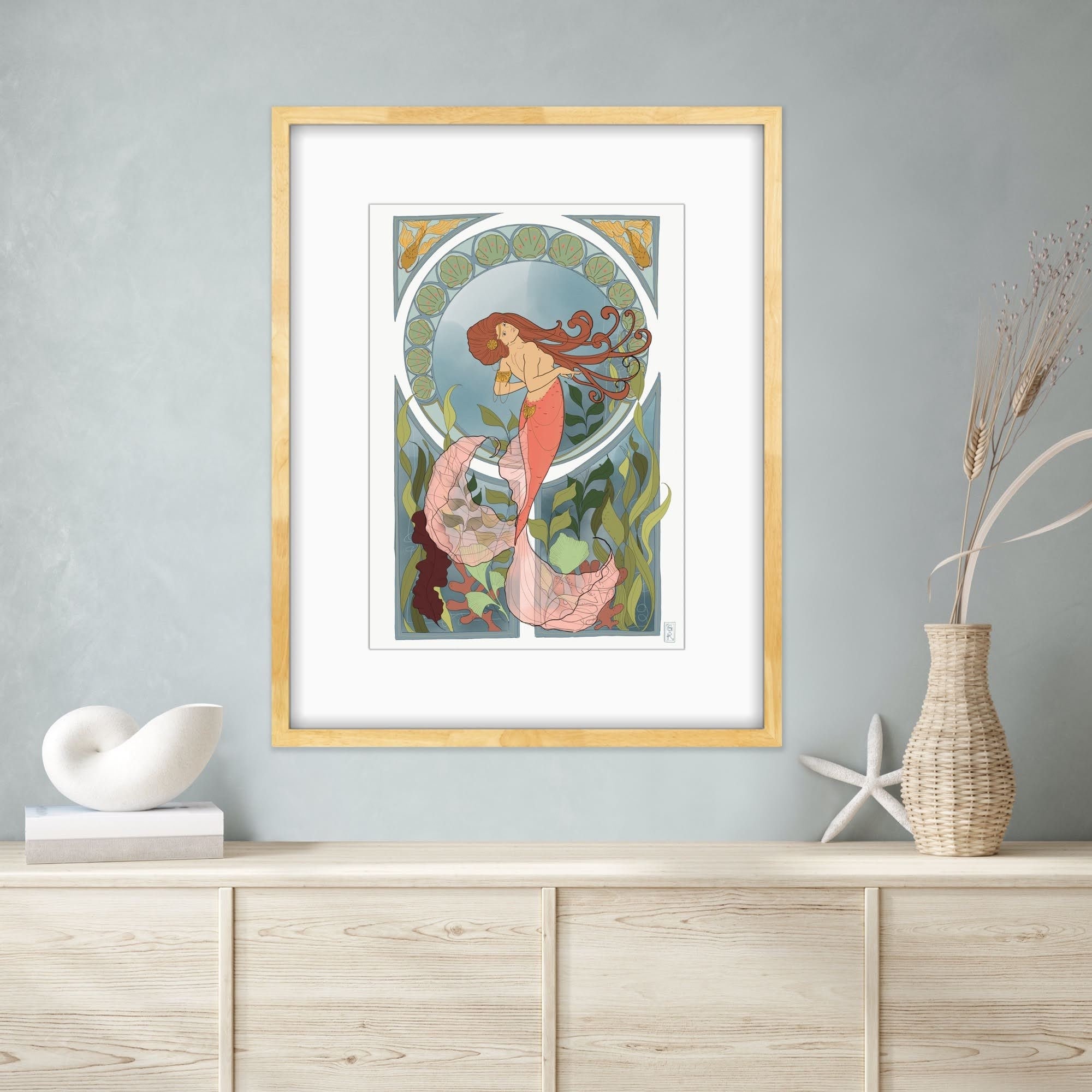 Mucha Mermaid Art Nouveau Print: Signed Certificate - Etsy
