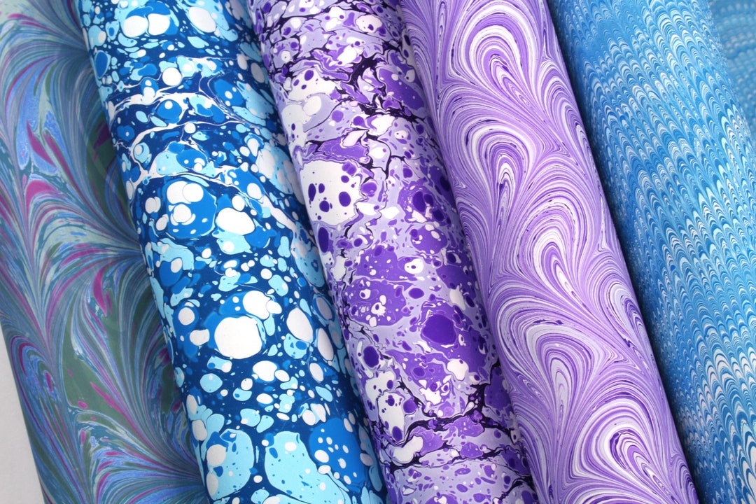 A2 Marbled Paper Sheets | Hand Crafted Genuine Marbling| Unique ...