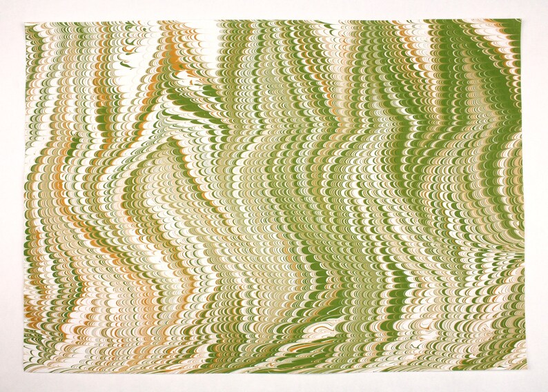 A3 Hand Marbled Paper Various Patterns Including Spanish Ripple Drawn ...