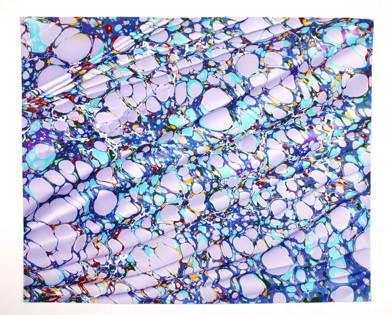 A3 Hand Marbled Paper Various Patterns Including Spanish Ripple Drawn ...