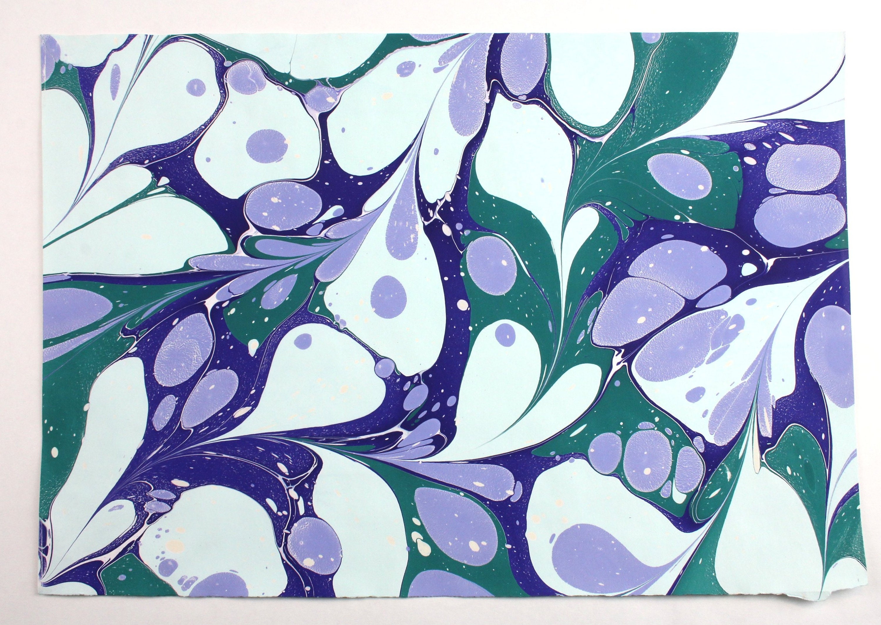 A3 Hand Marbled Paper Various Patterns Including Spanish Ripple Drawn ...
