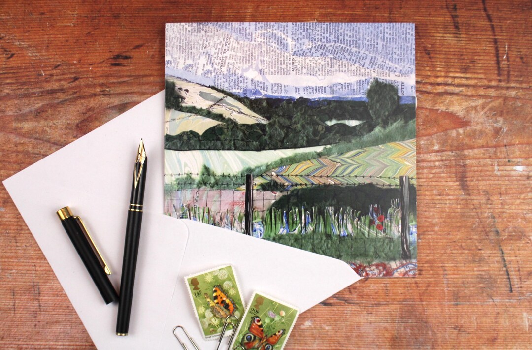 Lincolnshire Landscape Collage Greetings Card | British Countryside ...