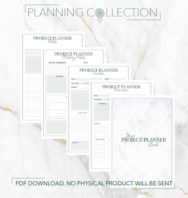 Digital Planner - Project Tracker - Printable: Stay in Control and ...