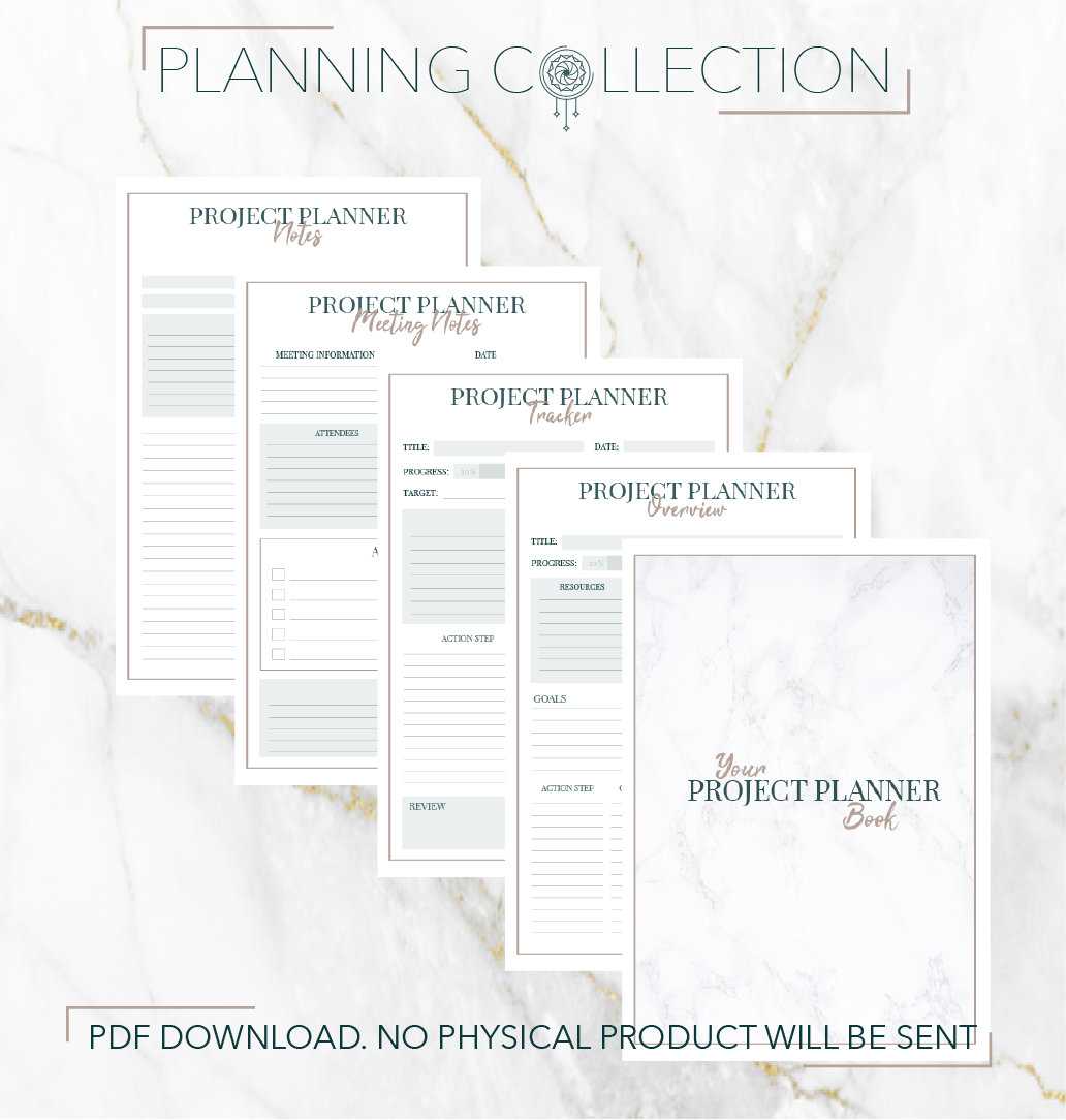 Digital Planner - Project Tracker - Printable: Stay in Control and ...