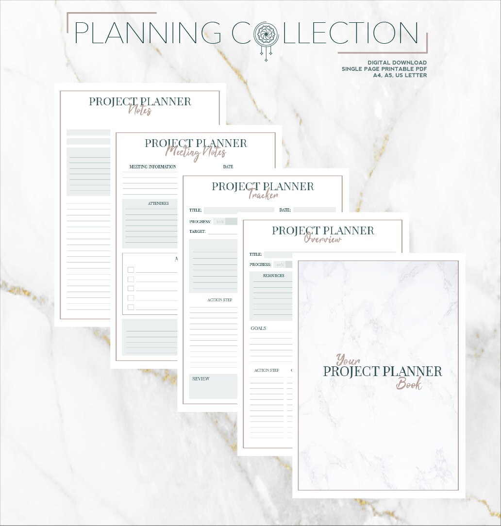 Digital Planner - Project Tracker - Printable: Stay in Control and ...