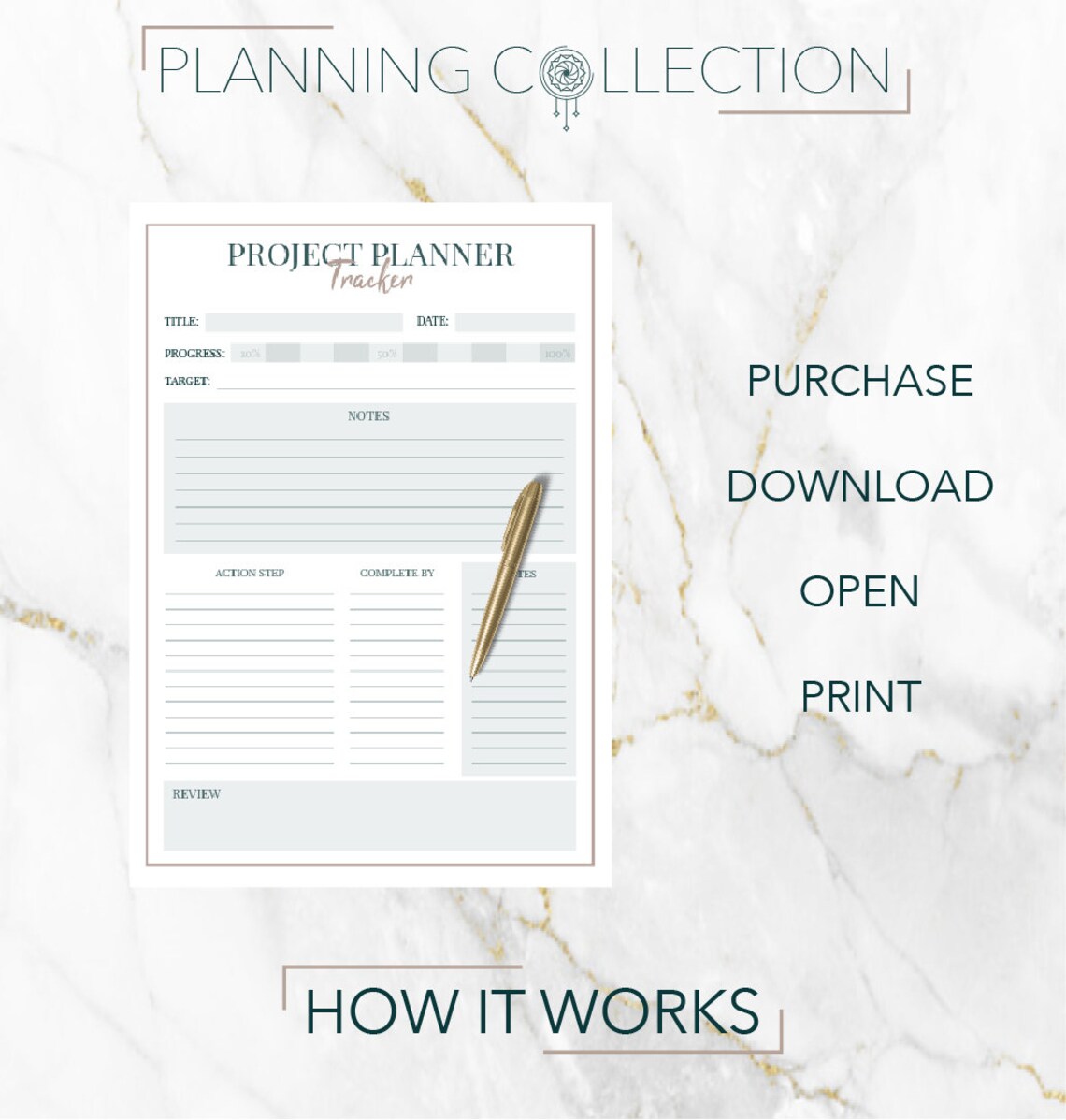Digital Planner - Project Tracker - Printable: Stay in Control and ...