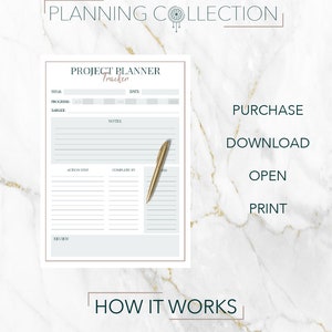 Digital Planner - Project Tracker - Printable: Stay in Control and ...