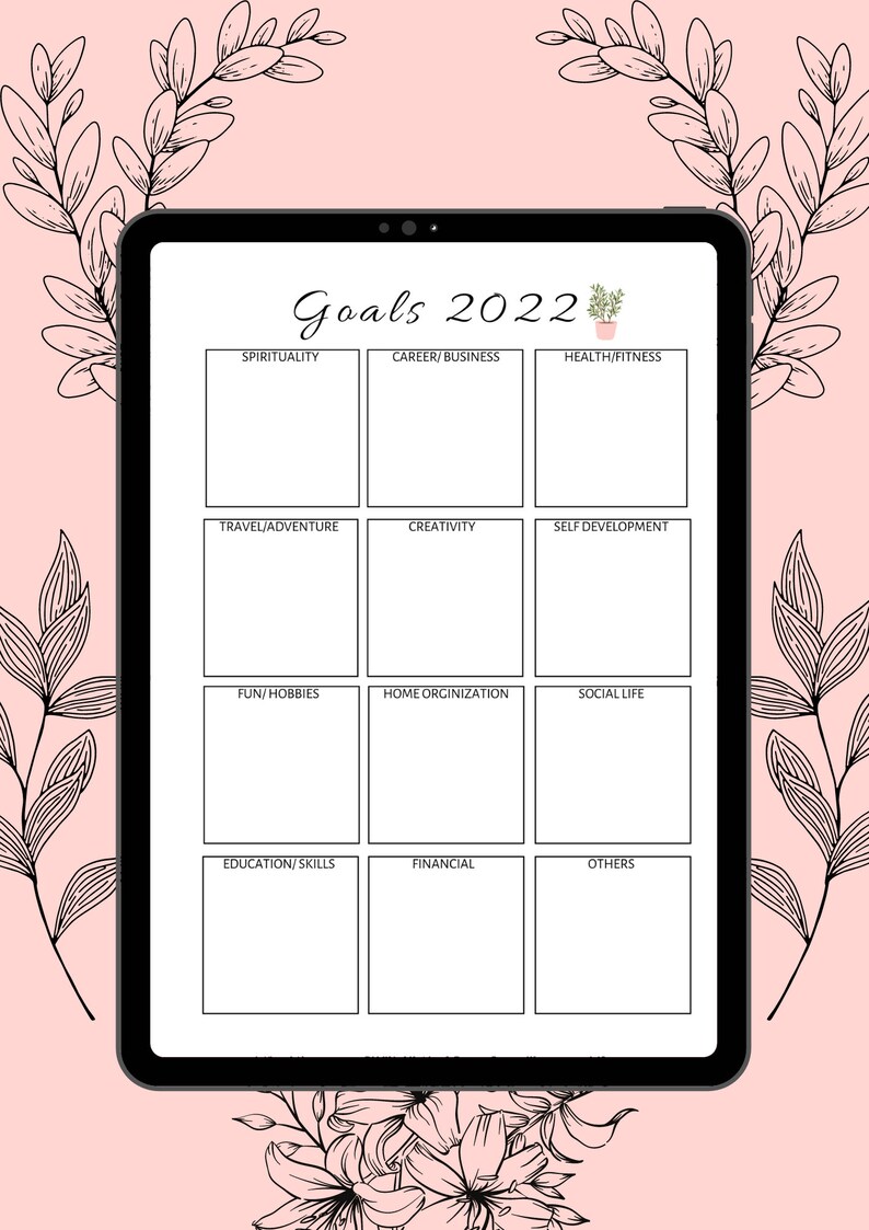 Goal Setting Planner 2022 Printable for Life Management and Self ...