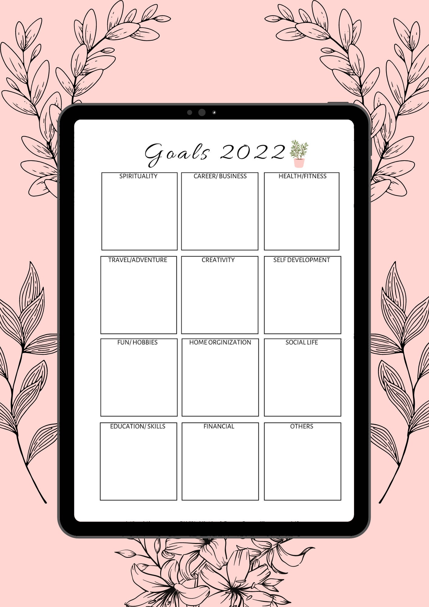 Goal Setting Planner 2022 Printable for Life Management and Self ...