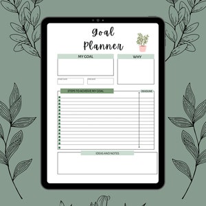 Goal Setting Planner 2022 Printable for Life Management and Self ...
