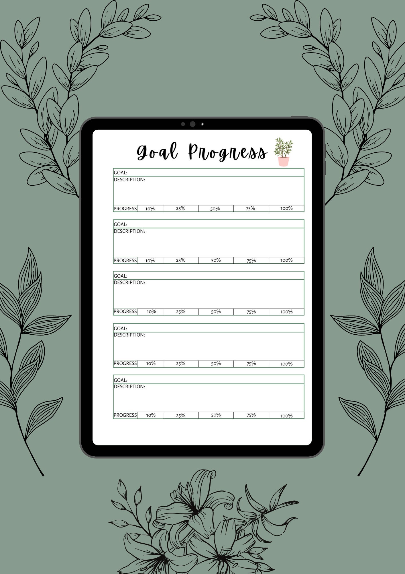 Goal Setting Planner 2022 Printable for Life Management and Self ...