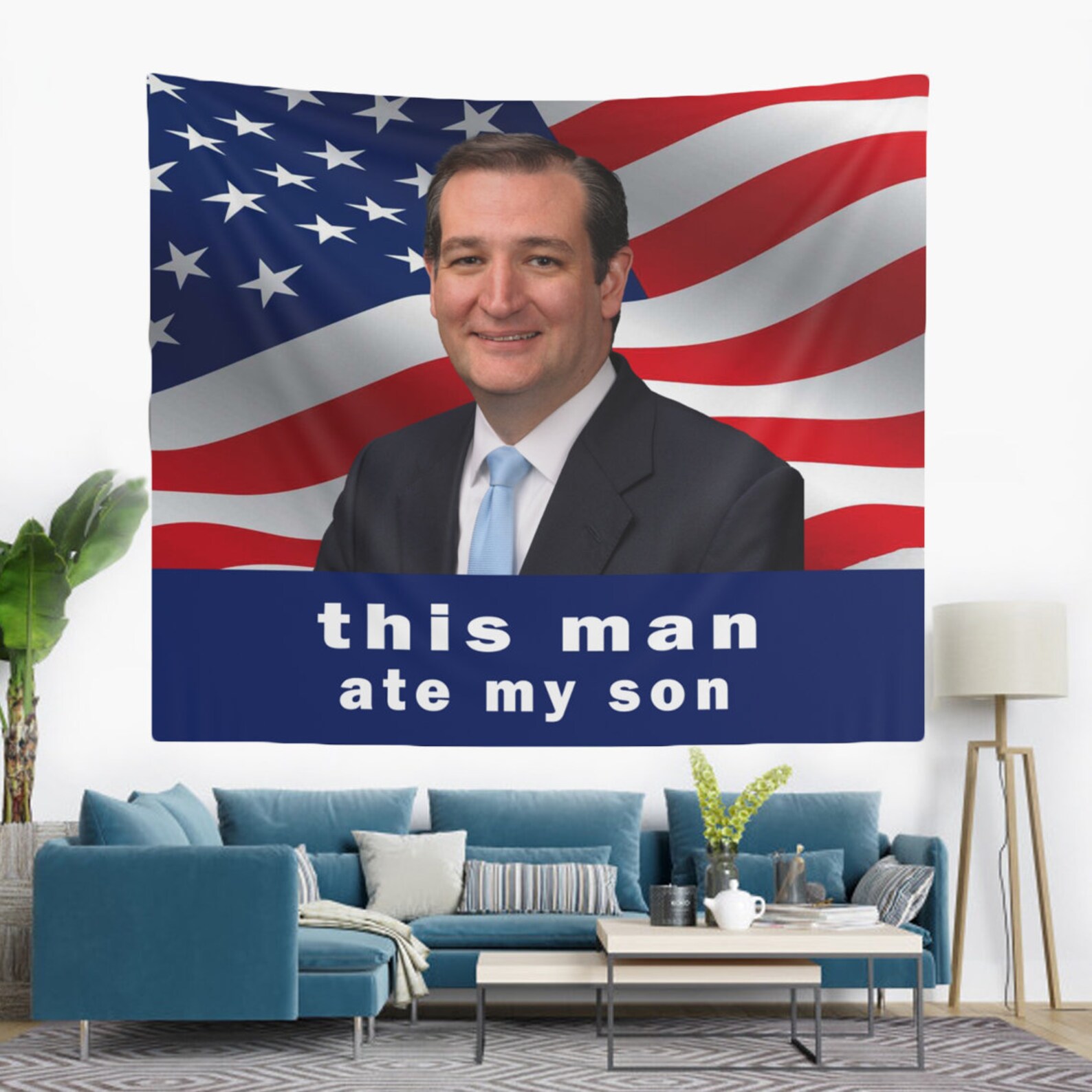 Ted Cruz This Man Ate My Son Funny Tapestry Wall Hanging - Etsy