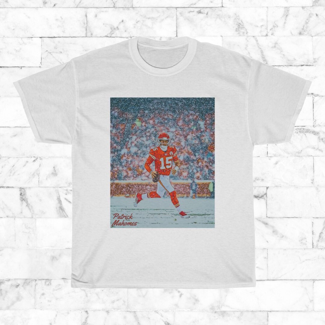 Patrick Mahomes Kansas City Chiefs Snow Game Cartoon Shirt - Etsy