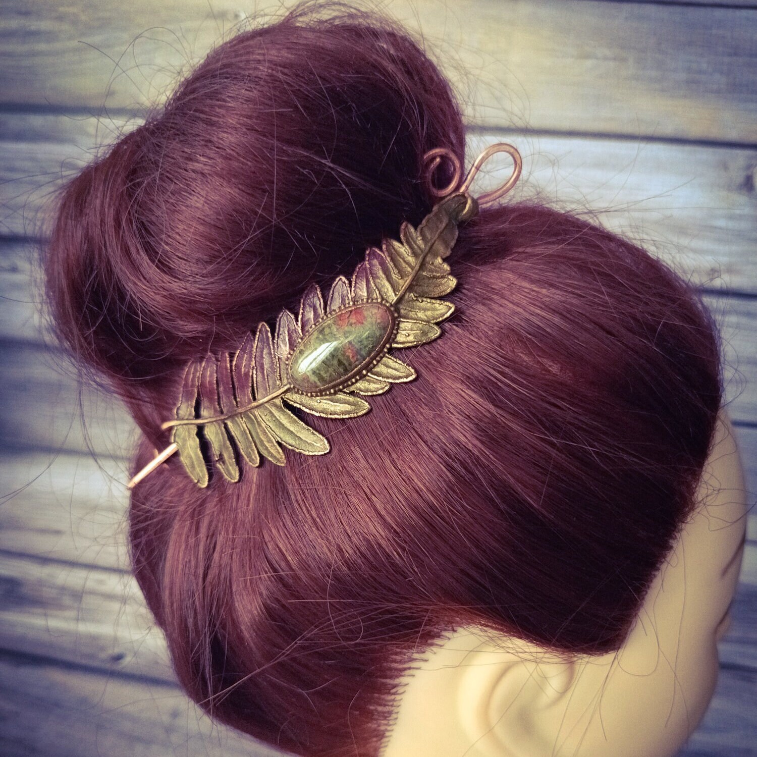 Hair Wedding Accessories, Copper Hair Brooch Pin, Hair Bun Holder, Hair ...