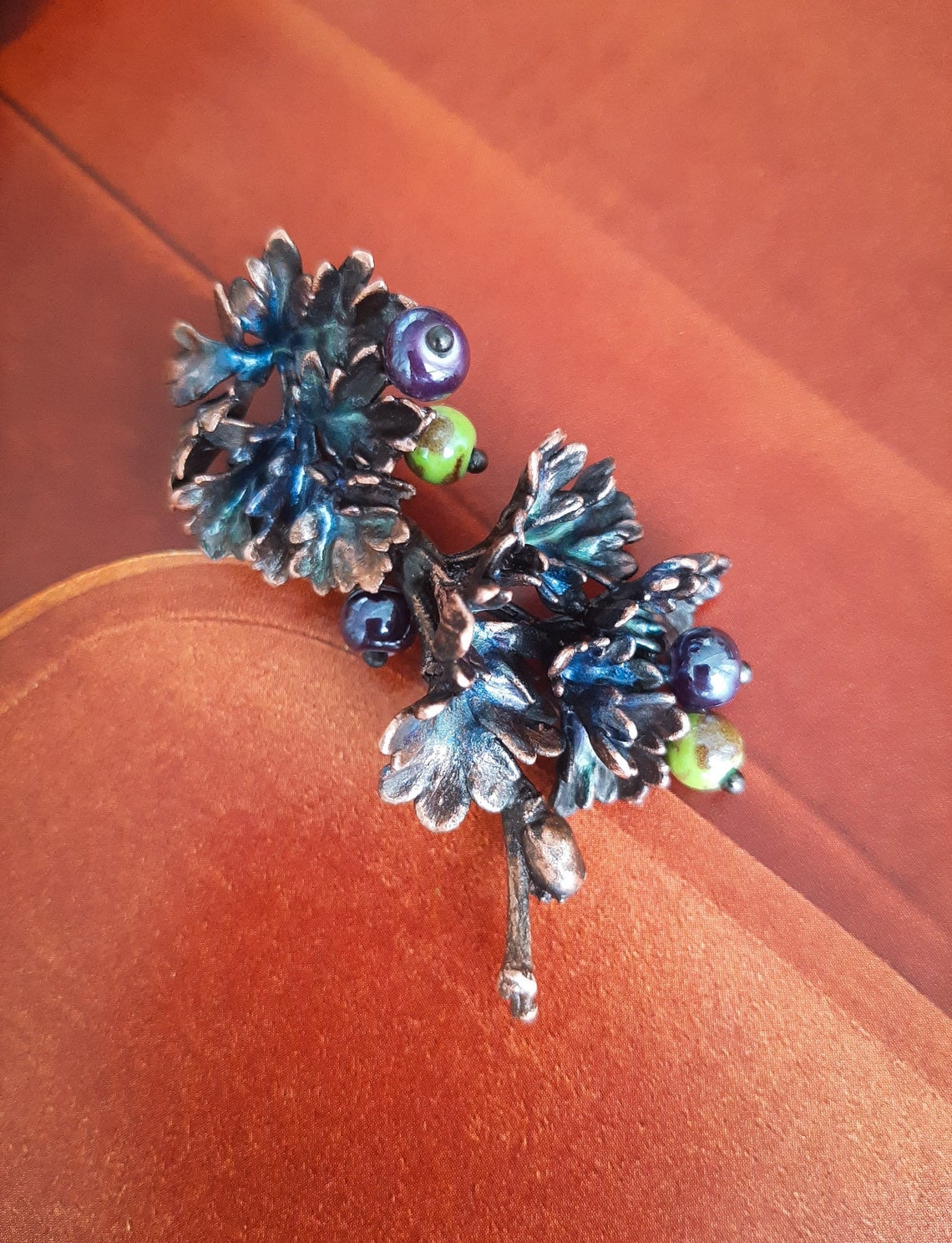 Copper Brooch Copper Jewelry Handmade Jewelry Ceramic - Etsy