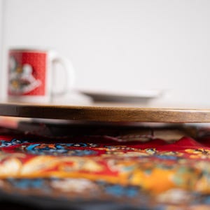 18" Lazy Susan Longhorn Inlay, Rustic Lazy Susan With Longhorn Pattern ...