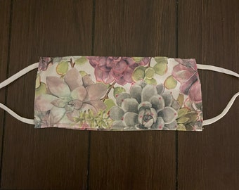 Smoky Violet Floral Face Mask - Etsy