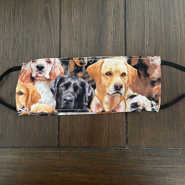 Black Lab Face Mask - Etsy