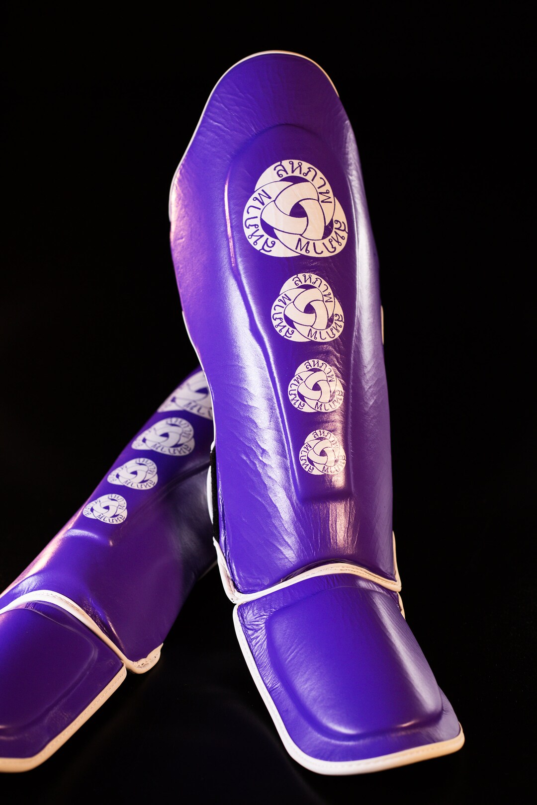 UNION Fighting Full Leather Thai Shin Guards Purple - Etsy