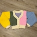 Color Block Crochet Cardigan - Etsy