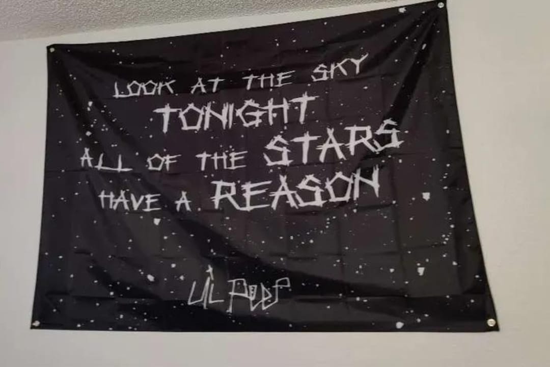 Lil Peep Quote Flag, Inspirational Flags Man Cave Wall Flag for College ...