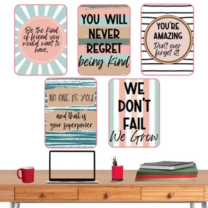 Motivational Classroom Posters | Coral Classroom Decor | Encouraging ...
