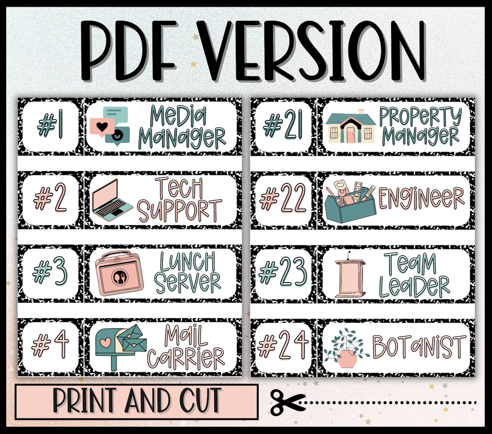 Realistic Classroom Jobs Chart: 40 Student Roles (canva & PDF) - Etsy