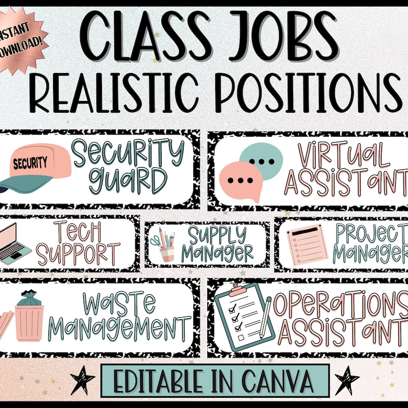 Classroom Jobs Chart - Etsy