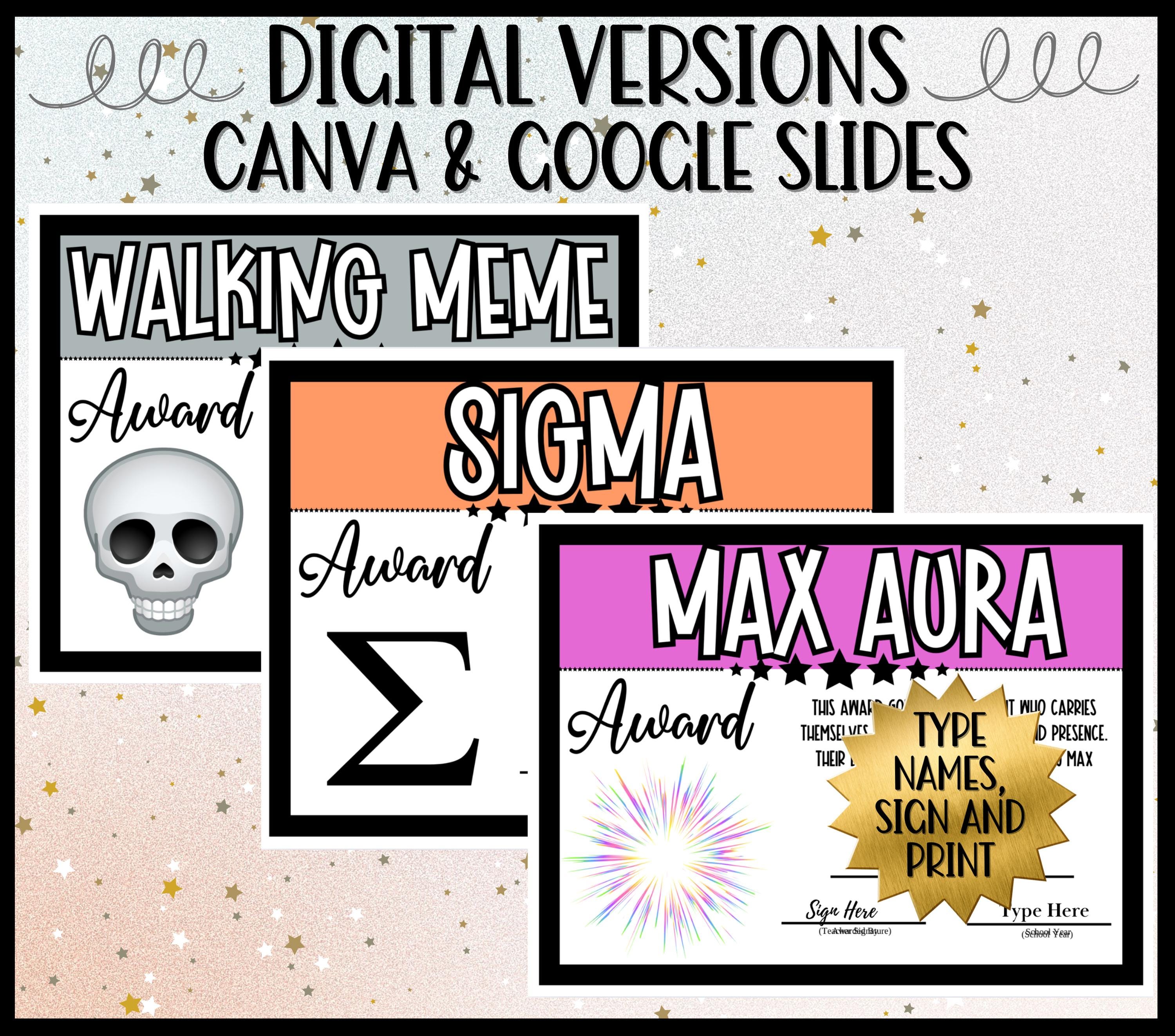 Funny Student Awards: Gen Z Slang Superlatives (printable & Editable ...