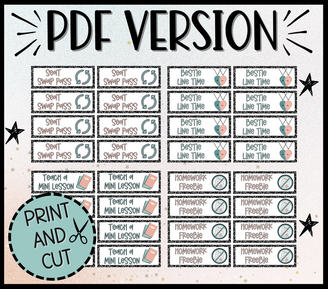 Editable Classroom Coupons | Printable Student Reward Cards | Positive ...