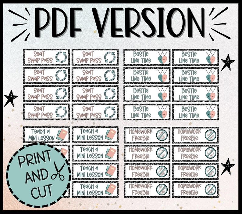 Editable Classroom Coupons | Printable Student Reward Cards | Positive ...