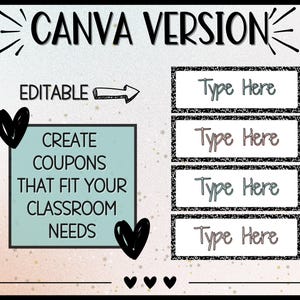 Editable Classroom Coupons | Printable Student Reward Cards | Positive ...