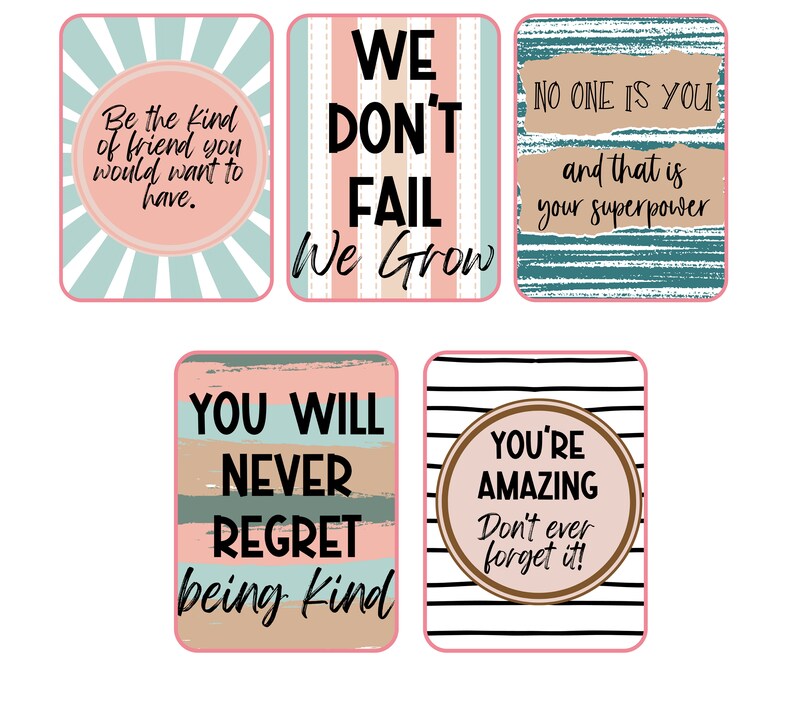 Motivational Classroom Posters | Coral Classroom Decor | Encouraging ...