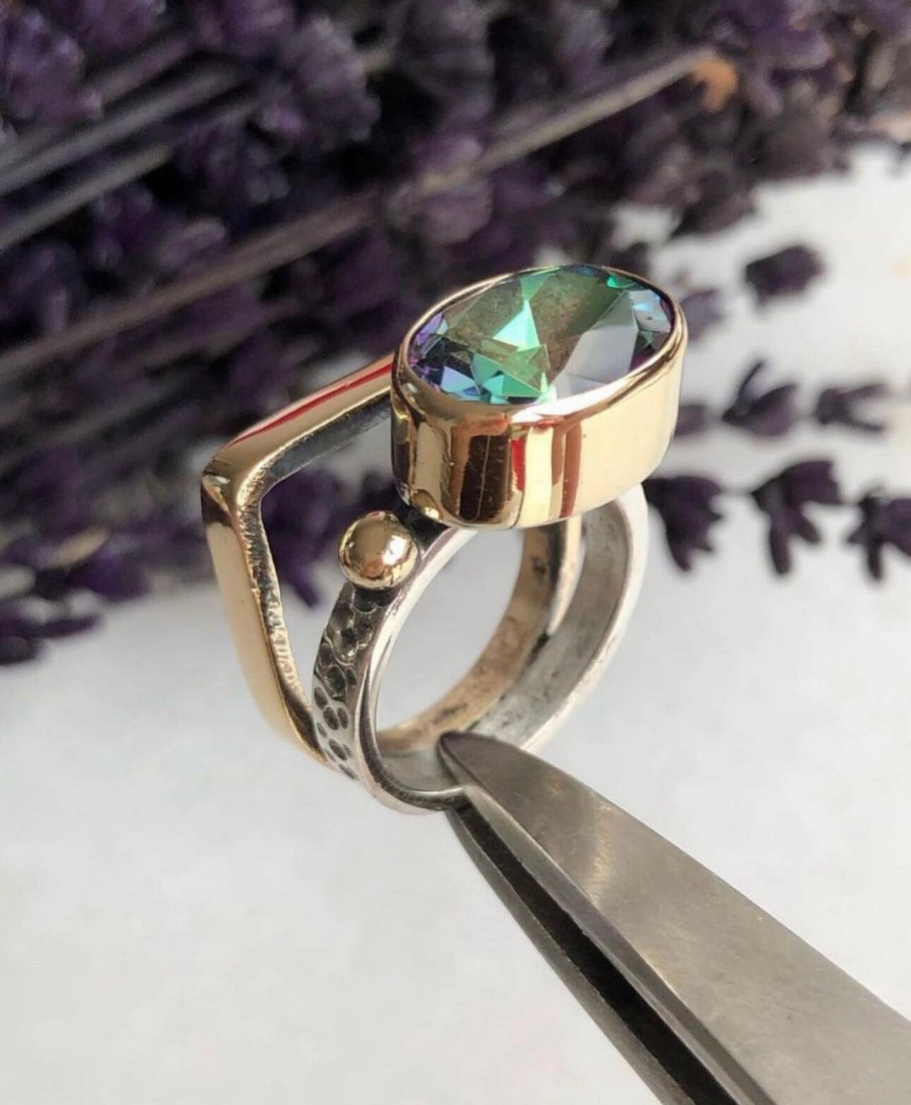 Mystic Topaz Silver Ring, Silver Ring, 925 Sterling Silver, Mystic ...