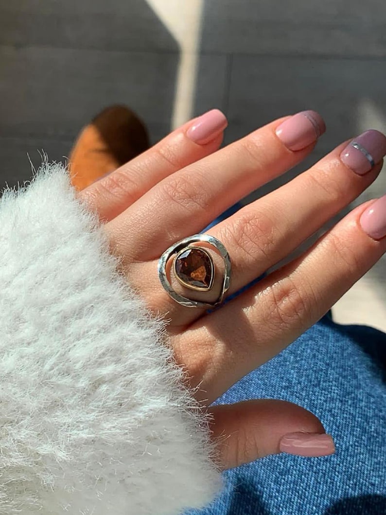 Color Changing Stone Silver Design Ring Custom Natural - Etsy